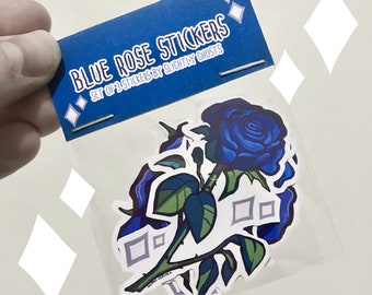 Blue Rose Sticker - Etsy