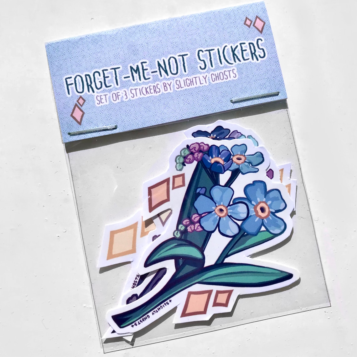 Forget-me-not Stickers - Etsy UK