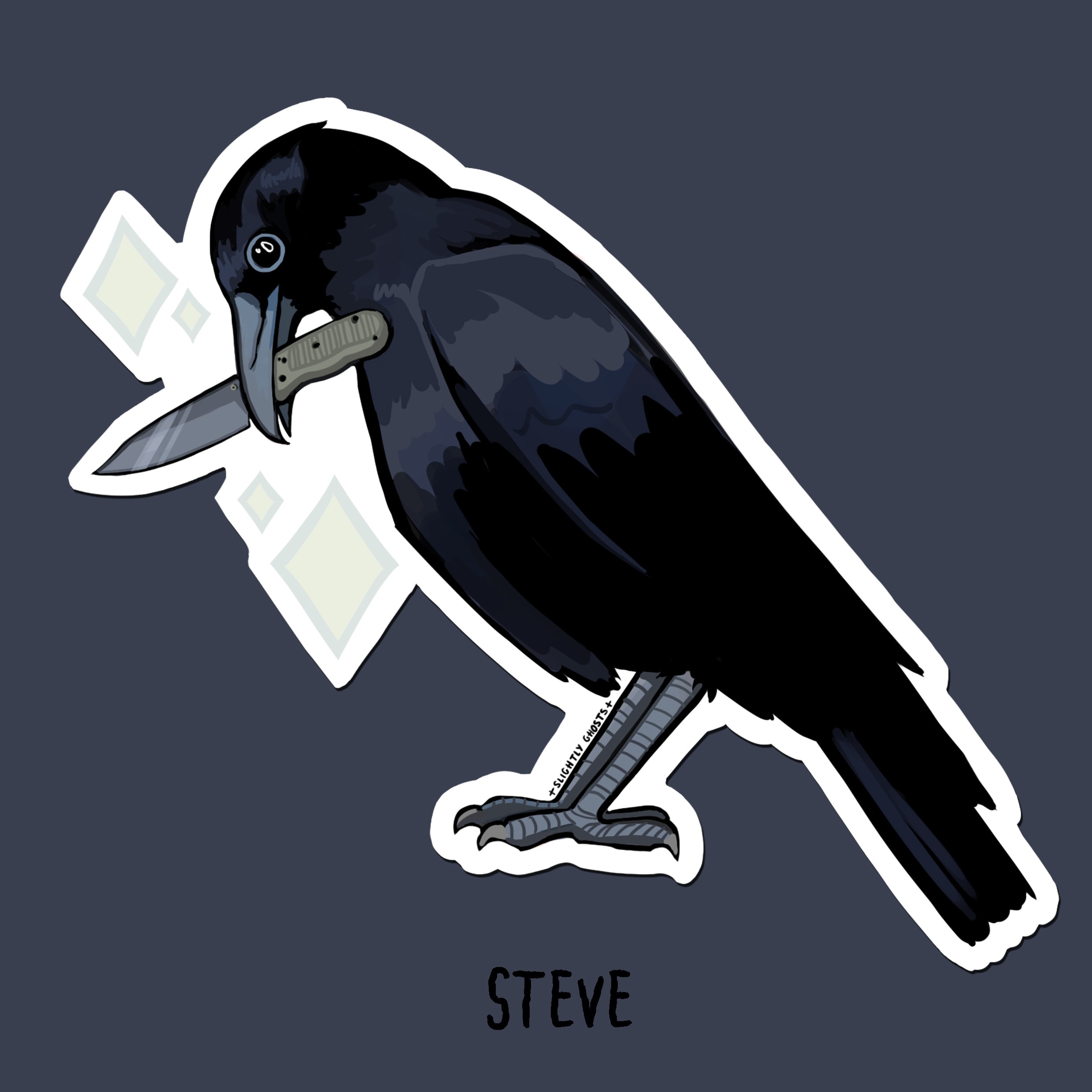 Crows With Knives Stickers! - Etsy UK
