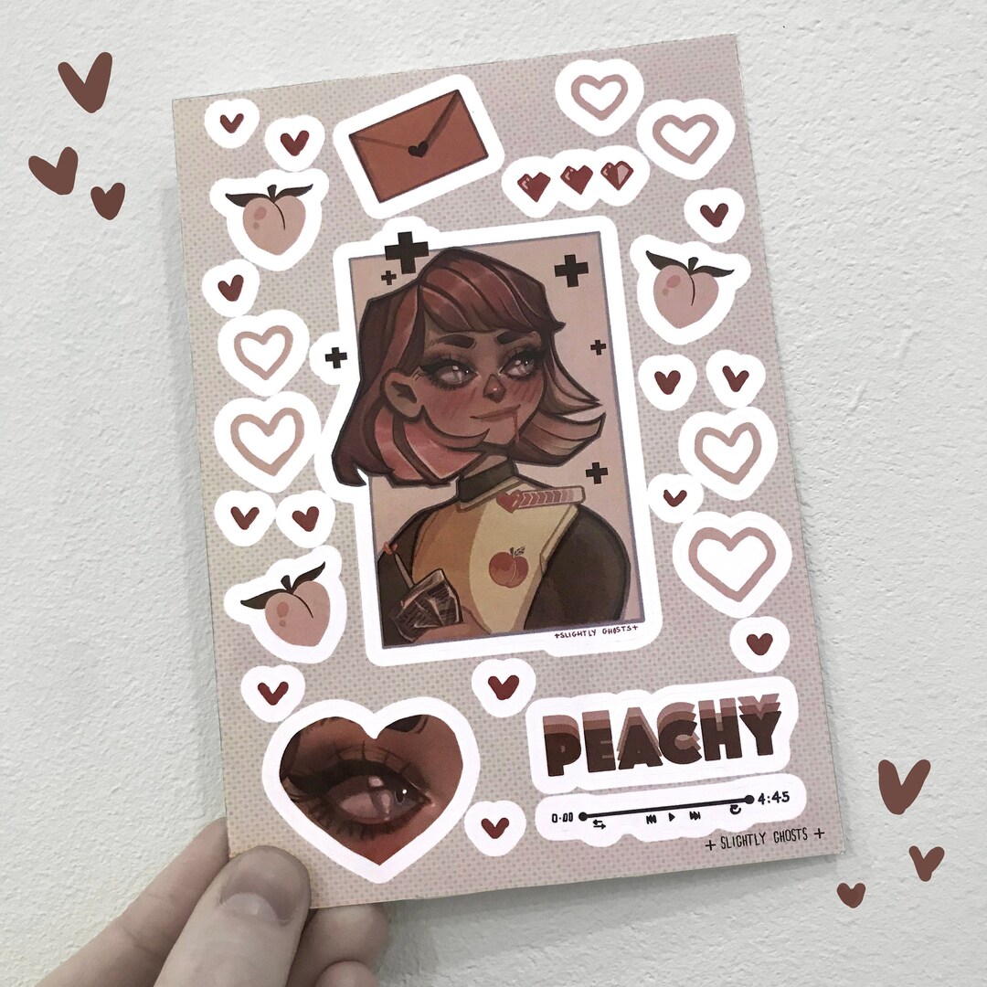 Peachy Aesthetic Vinyl Sticker Sheet - Etsy