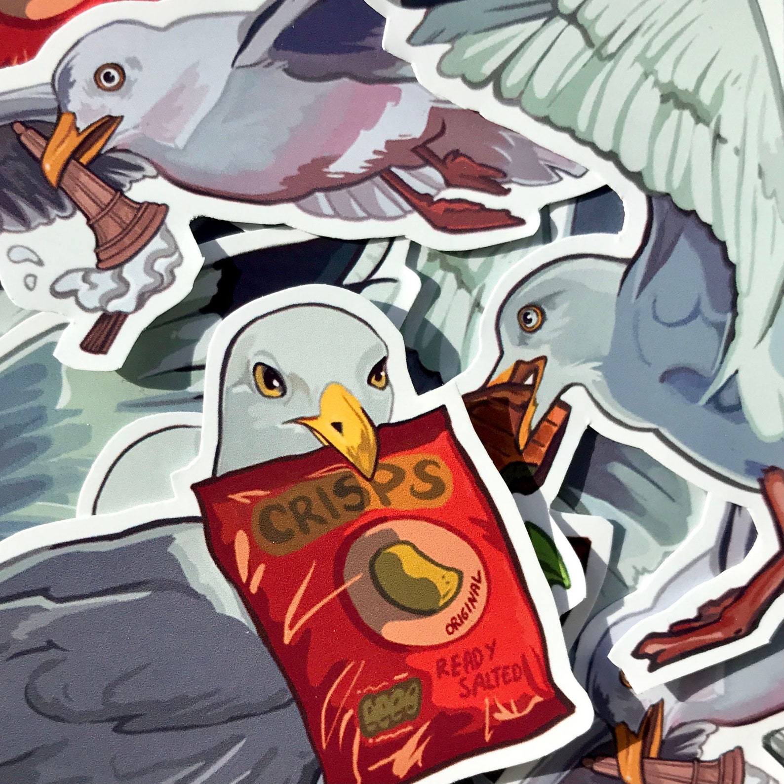 Thieving Seagull Stickers! - Etsy