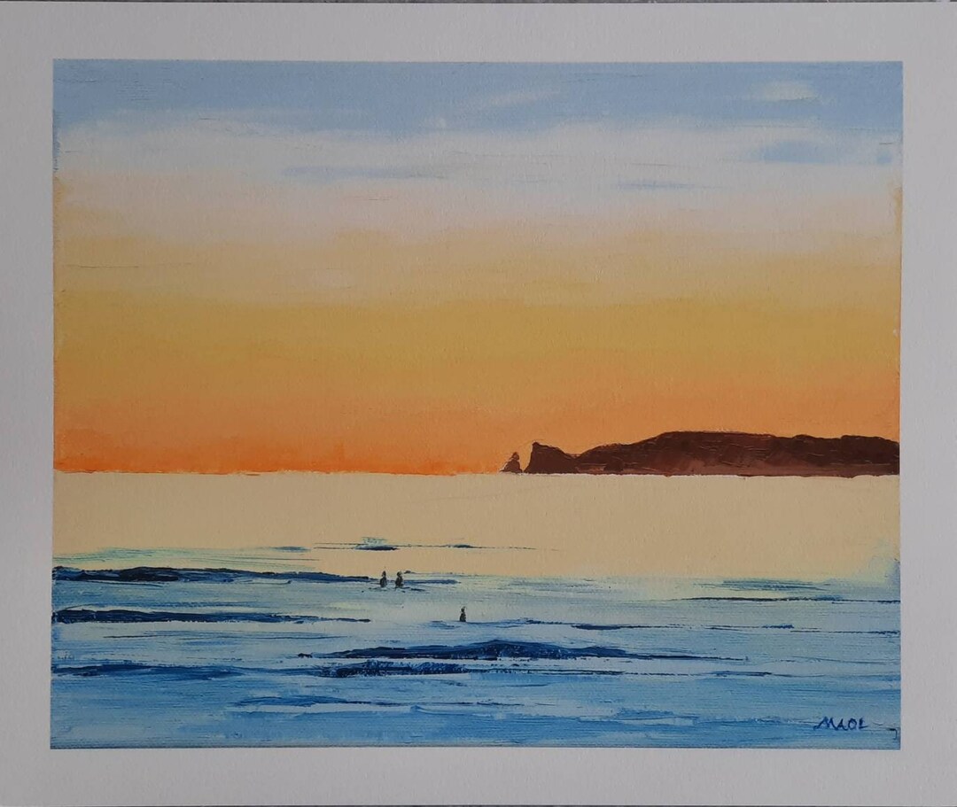 Dawn Swim, Seaschwimmen Serie #4, Giclée Print eines original ...