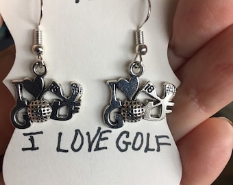 Golf Earrings - Etsy