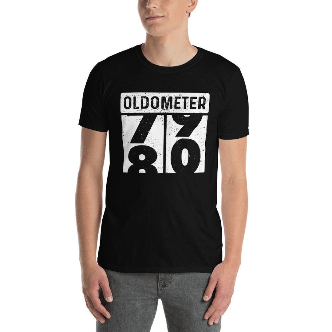 80 Years Old Oldometer Odometer Funny 80th Birthday Anniversary ...