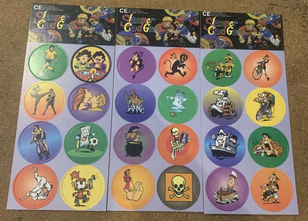 Slammer Card Game 24 Pogs Cartoon Caps Bundle - Etsy