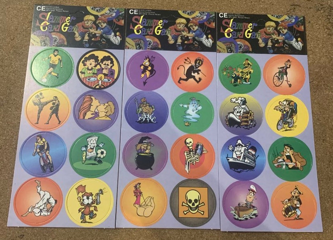 Slammer Card Game 24 Pogs Cartoon Caps Bundle - Etsy