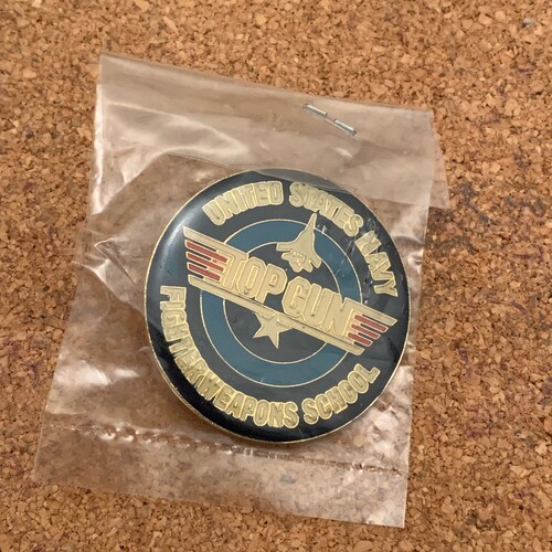 Top Gun Vintage Pin Badge | Etsy