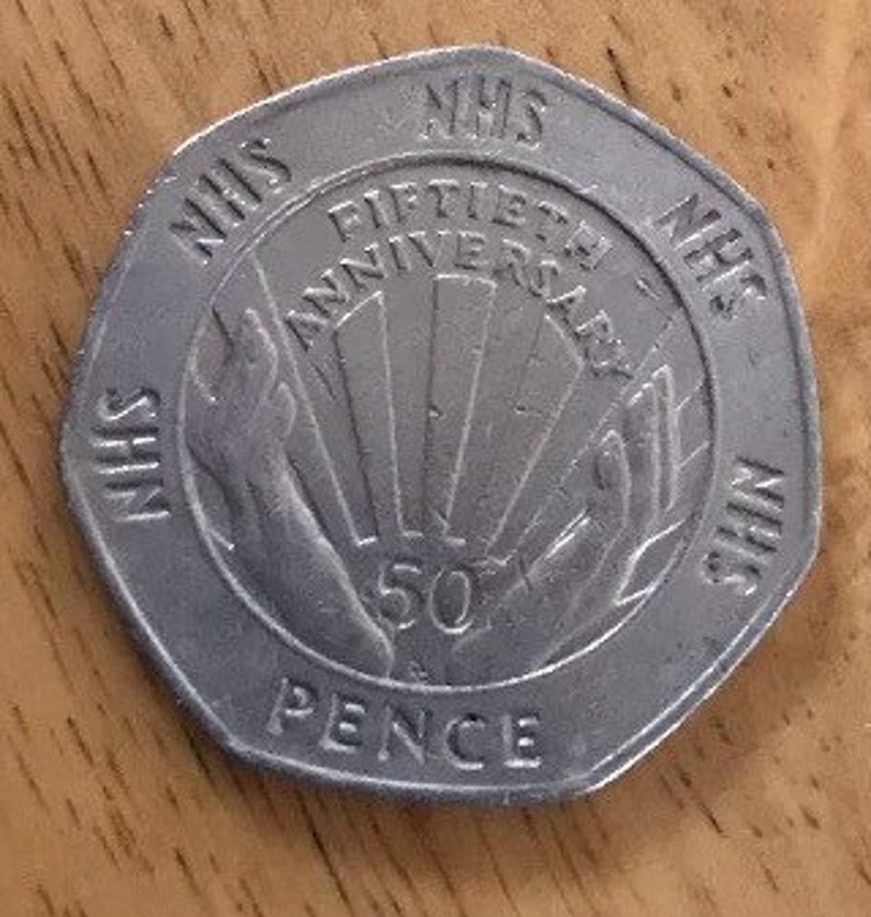 NHS 50p Coin 1998 Rare Etsy nhs-50p-coin-1998-rare-etsy
