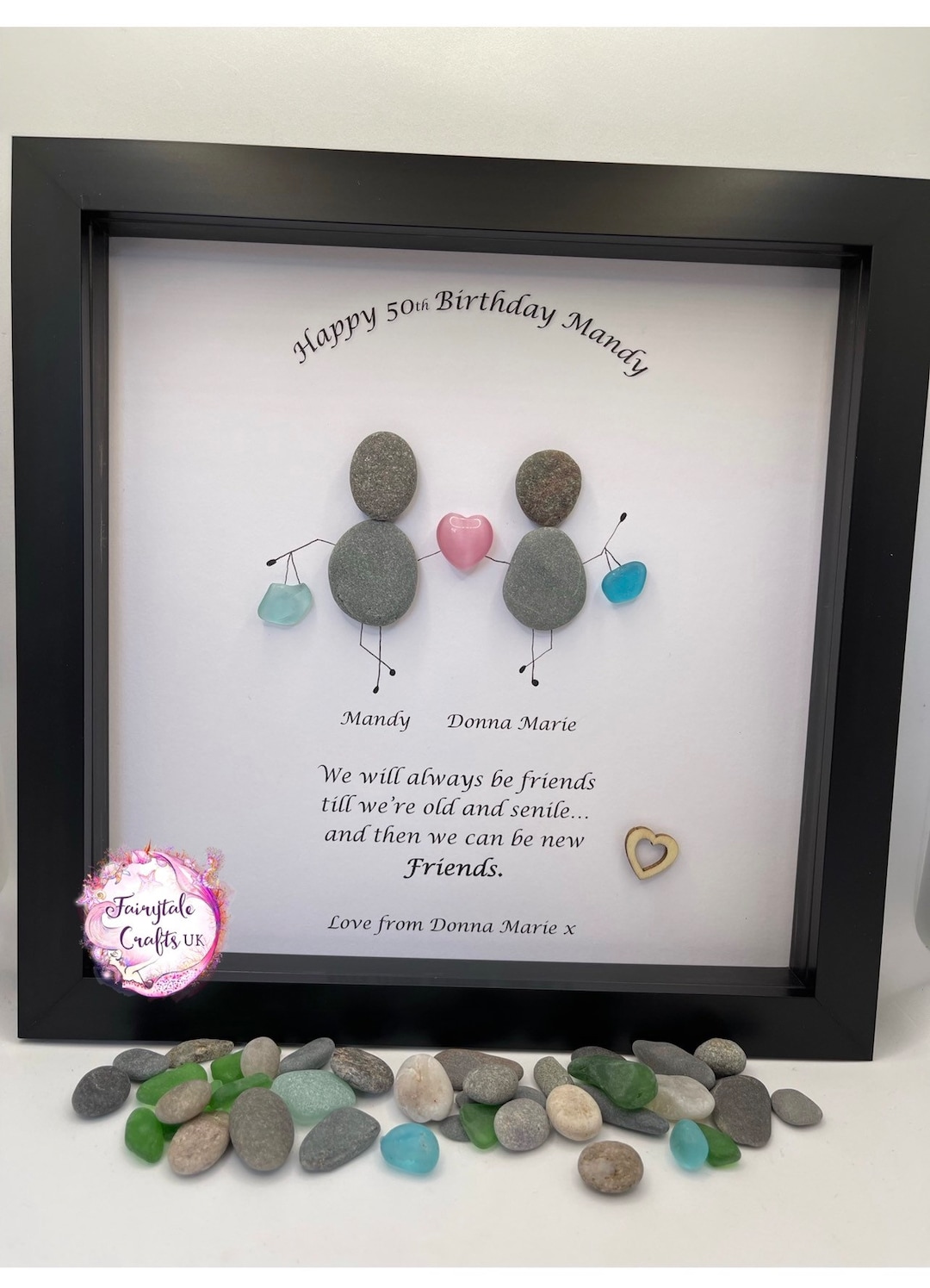 Pebble Art Friends , Birthday Pebble Art, Birthday Gift, Rock Art ...
