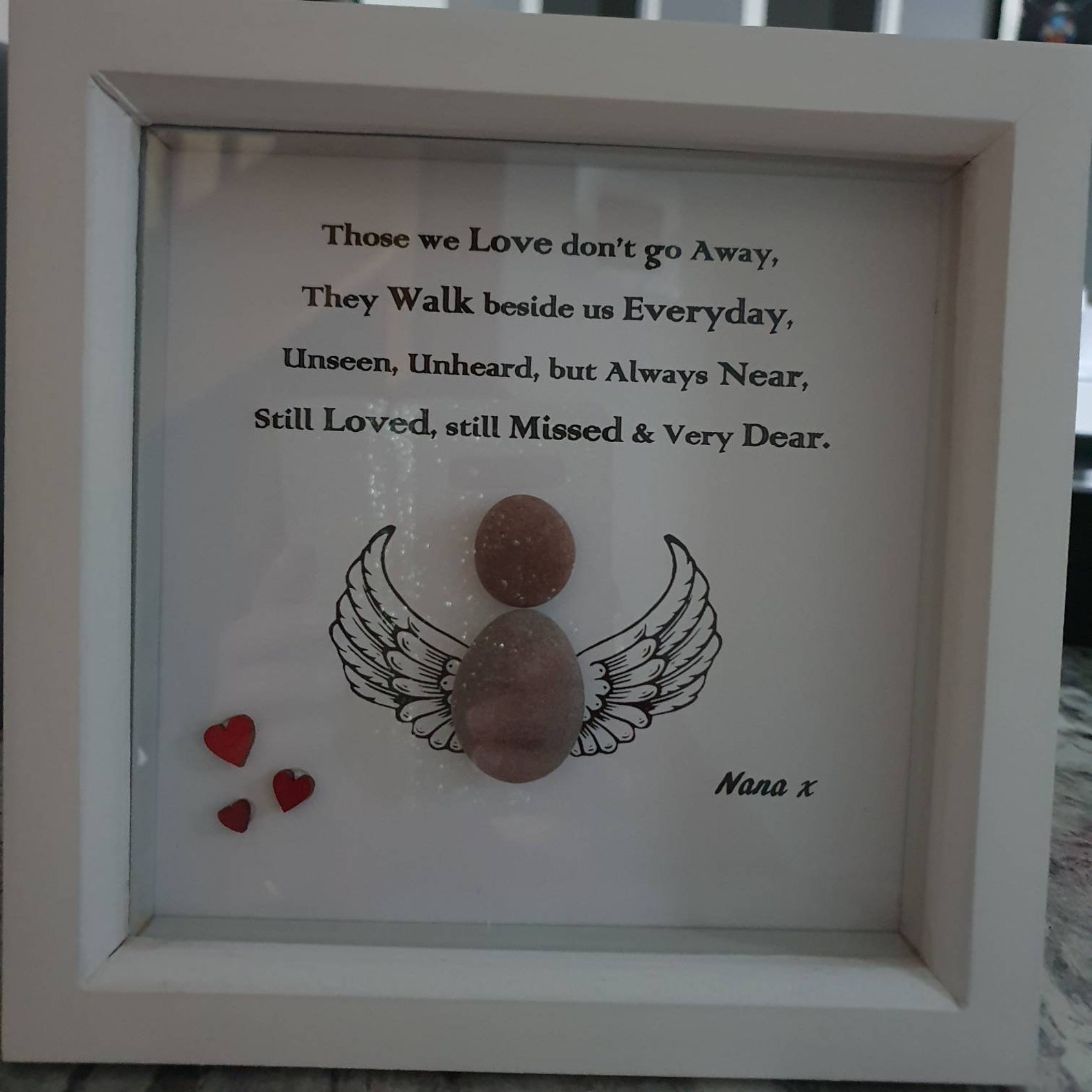 Bereavement Pebble Art Pebble Art Angel Pebble Art Sympathy - Etsy