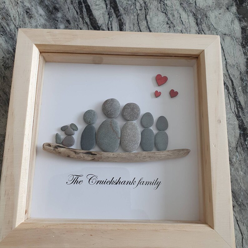 Personalised Pebble Art Family Pictures, Pebble Art, Family Pebbles ...