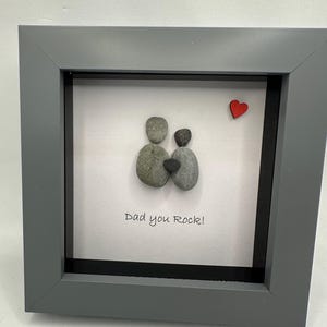 Happy Father’s Day Pebble Art, Dad You Rock, Pebble Art Father, Pebble ...