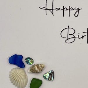Happy Birthday Card, Shell Card, Greeting Card, Birthday Card, Sea ...