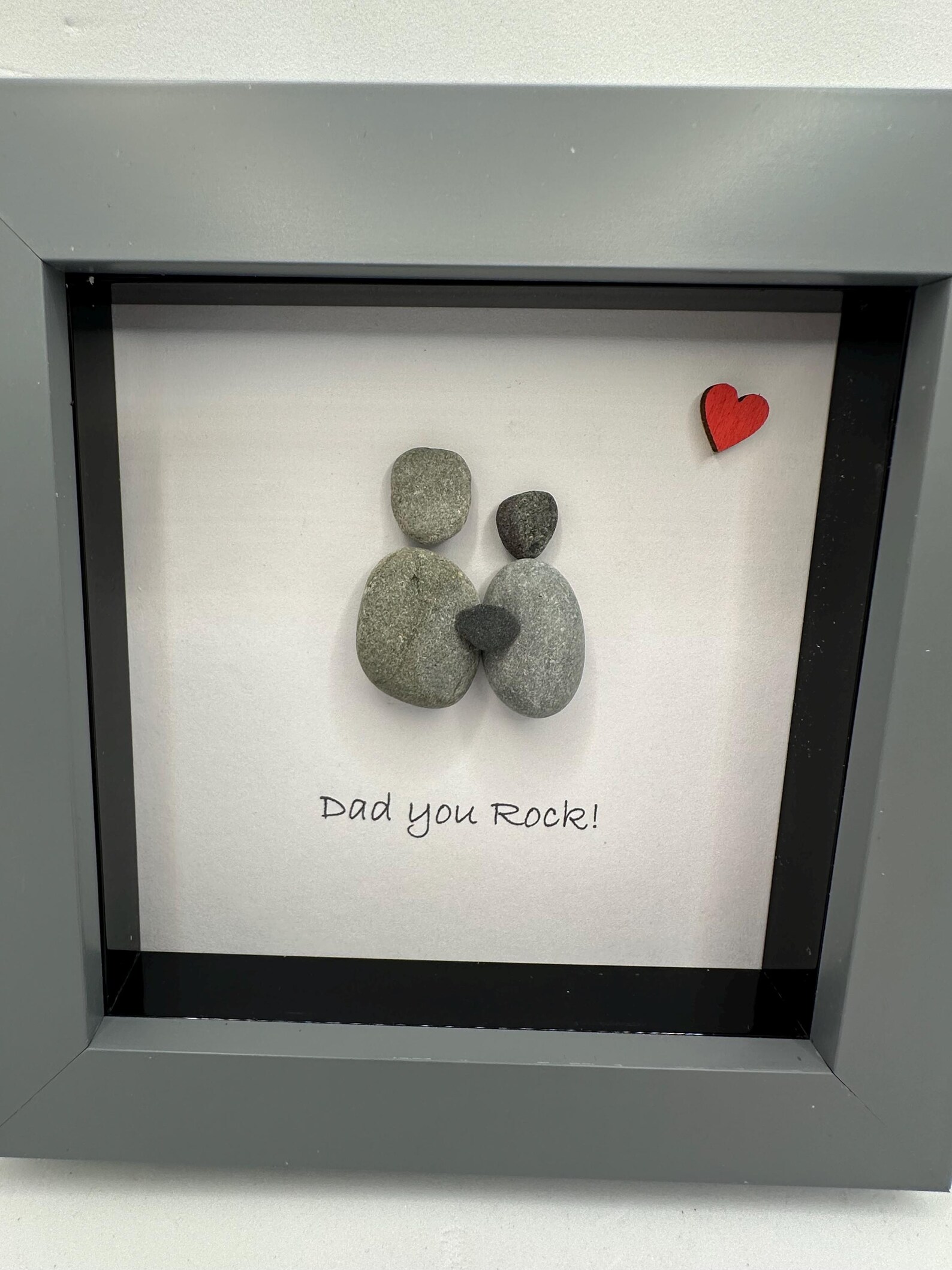 Happy Father’s Day Pebble Art, Dad You Rock, Pebble Art Father, Pebble ...