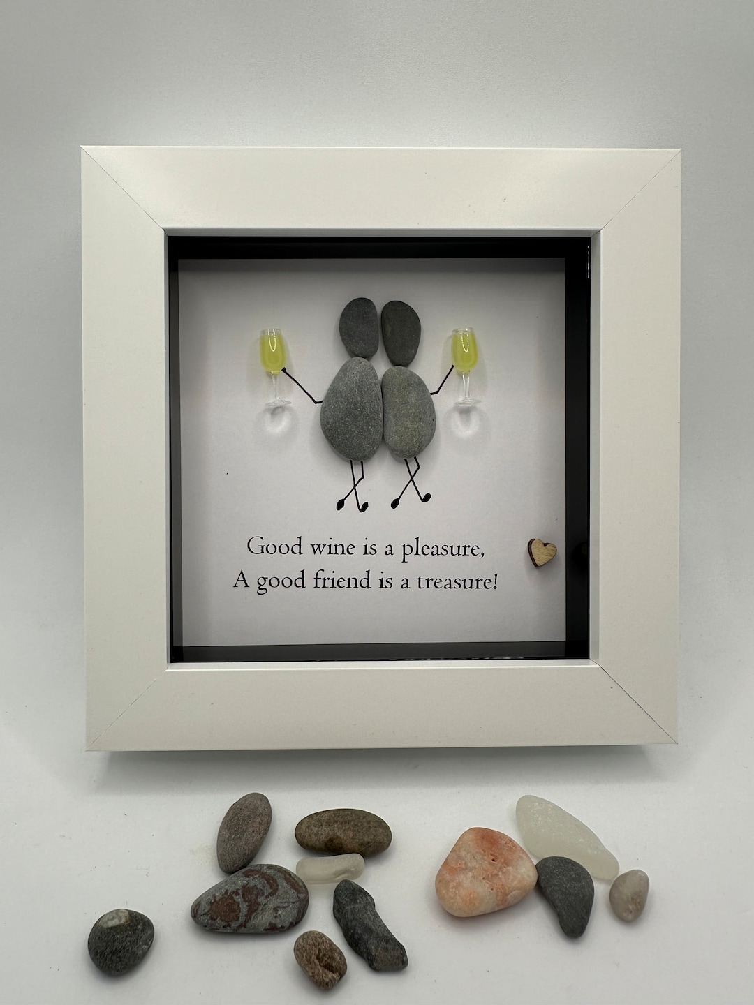 4”x4” Friends Pebble Art, Friends Are a Treasure, Friends, Pebble Art ...