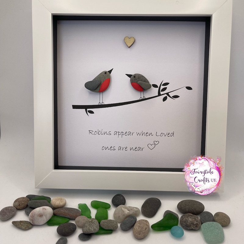 Pebble Bird Art Love - Etsy UK