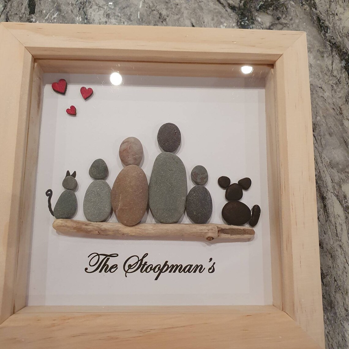 Personalised Pebble Art Family Pictures Pebble Art Family - Etsy UK
