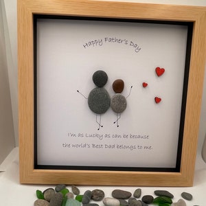 Father’s Day Pebble Art, Worlds Best Dad Gift, Father’s Day Pebble Art ...