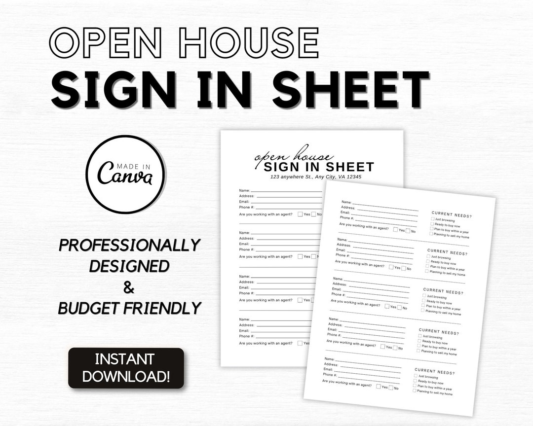 Real Estate Broker Open House Feedback From Canva Template | Open House ...