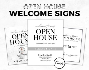 Real Estate Open House Signs Bundle - Etsy