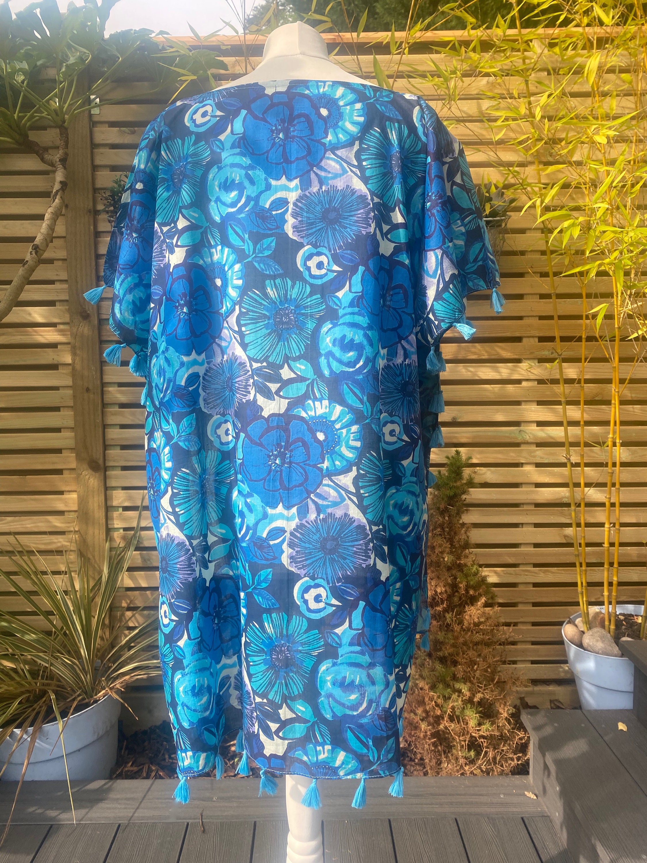 BLUE FLORAL COVERUP - Etsy