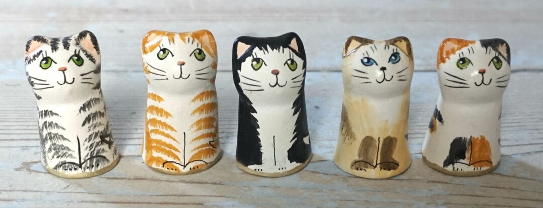 Merryfield Pottery - Trendy Cat Fur Thimble Collection - Etsy