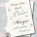 Roald Dahl Nursery Print 'those Who Don't Believe in Magic Will Never ...