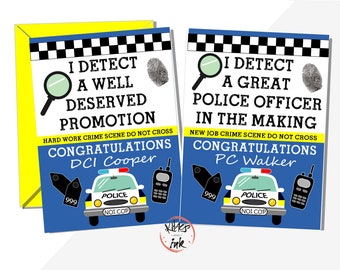 Personalized Police Officer Name Card Custom Badge Number - Etsy