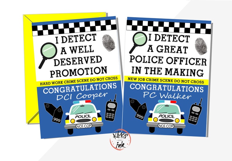 Personalised Police Officer New Job Card, Police Promotion ...