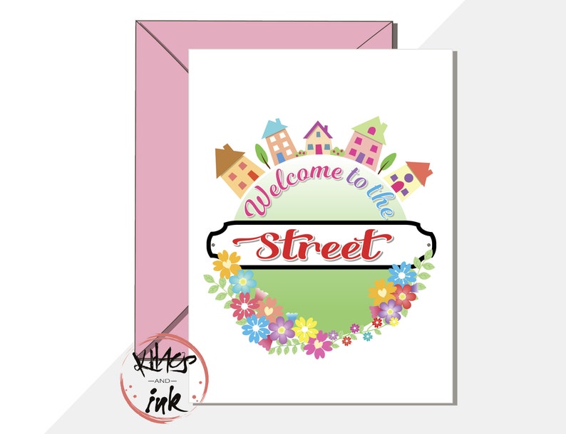 Welcome to the Street Card Welcome to the Neighbourhood - Etsy