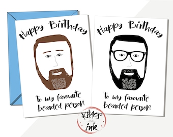 Beard Birthday Card, Funny Beard Card, Happy Birthday to Your Beard ...