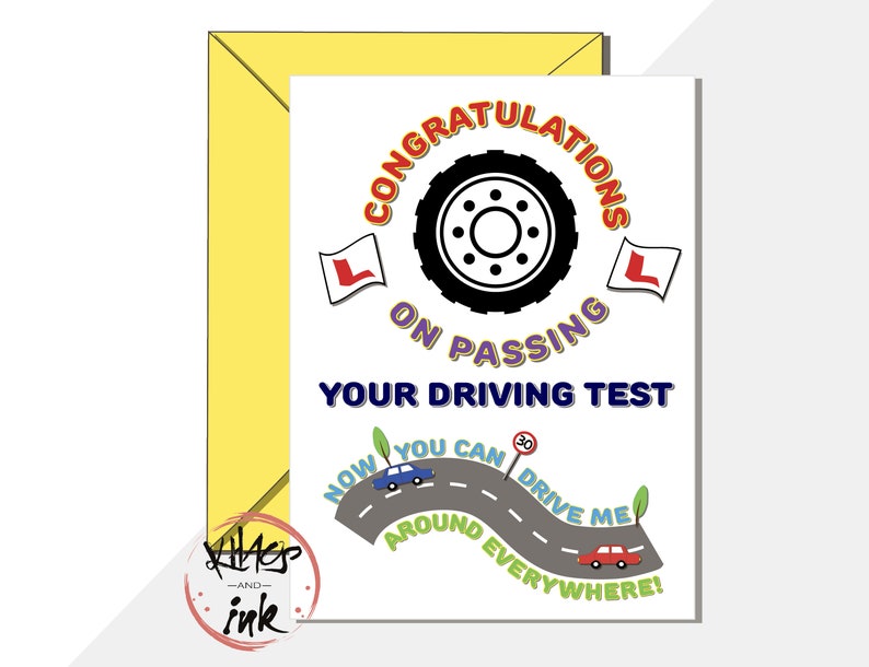 Funny Driving Test Card 'congratulations on Passing Your - Etsy