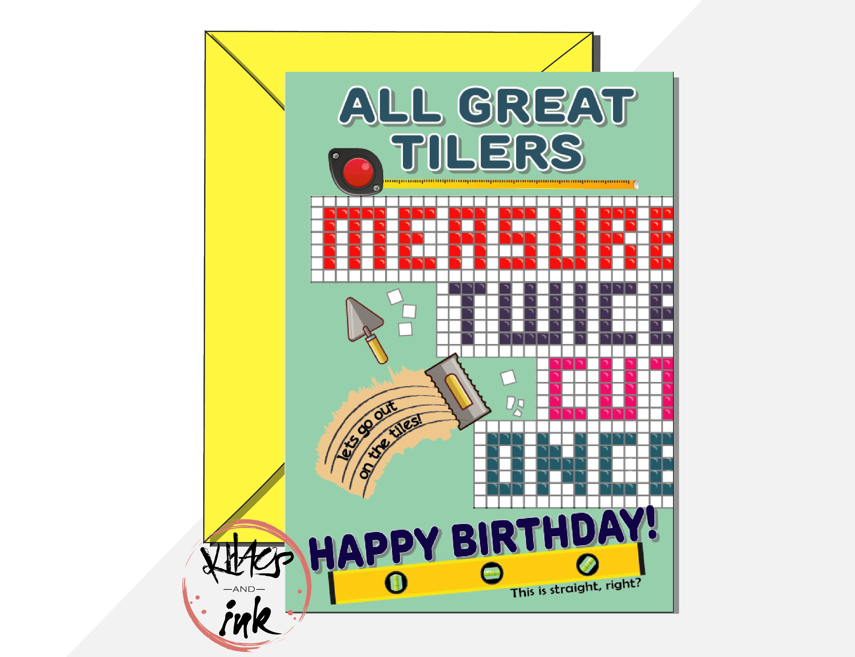 Funny Tiler Birthday Card. Birthday Card for a Tiler. Tradesmen ...