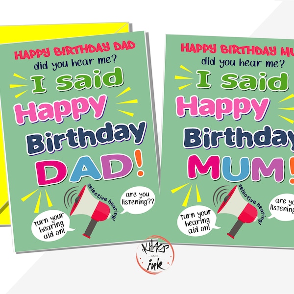 Hearing Birthday Cards - Etsy