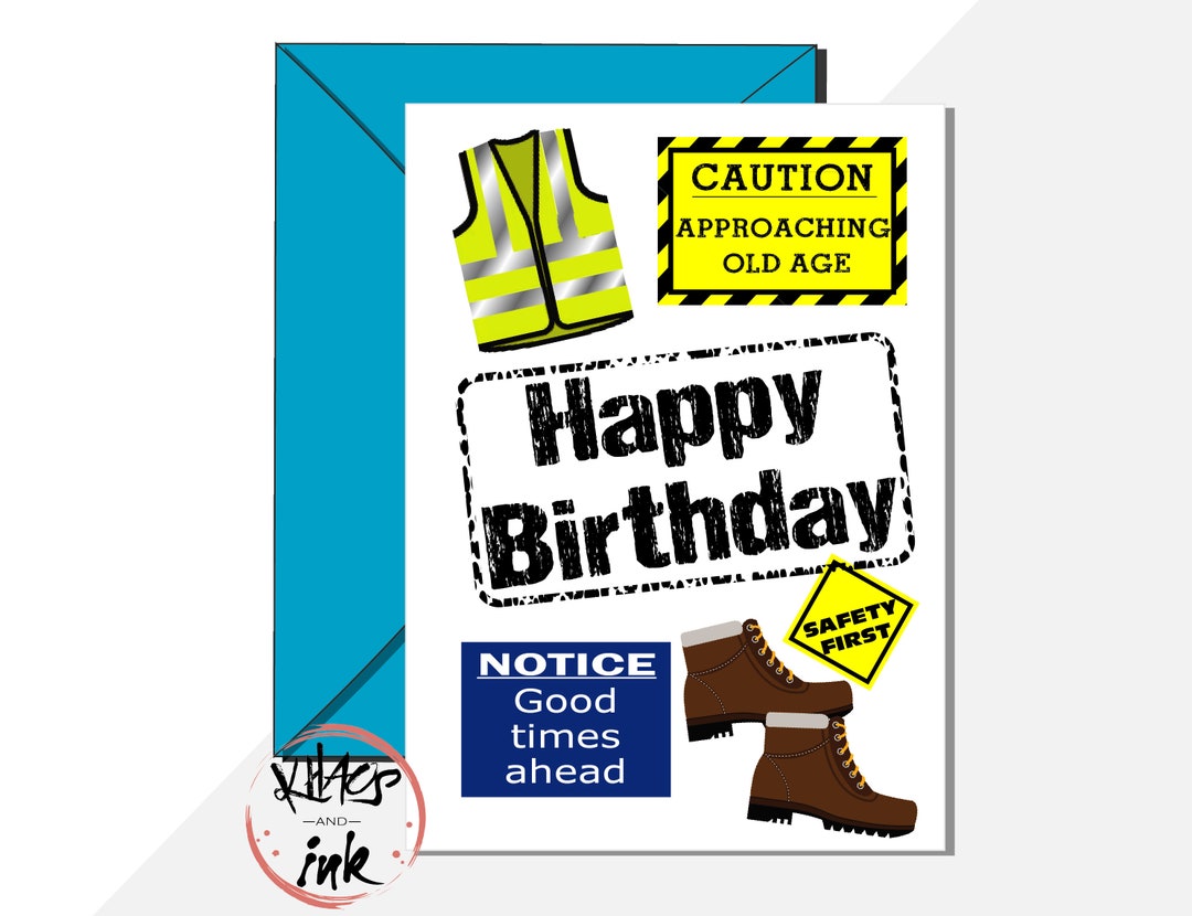 Warehouse Worker Birthday Card, Construction Birthday Card, Builder ...