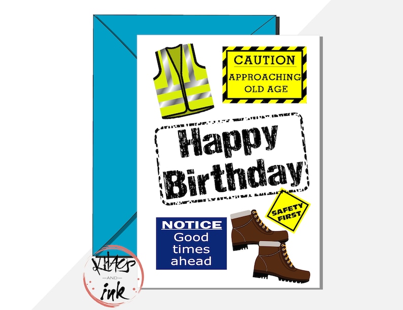 Warehouse Worker Birthday Card, Construction Birthday Card, Builder ...
