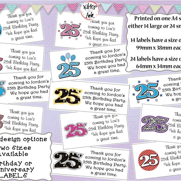 25th Birthday Party Theme - Etsy