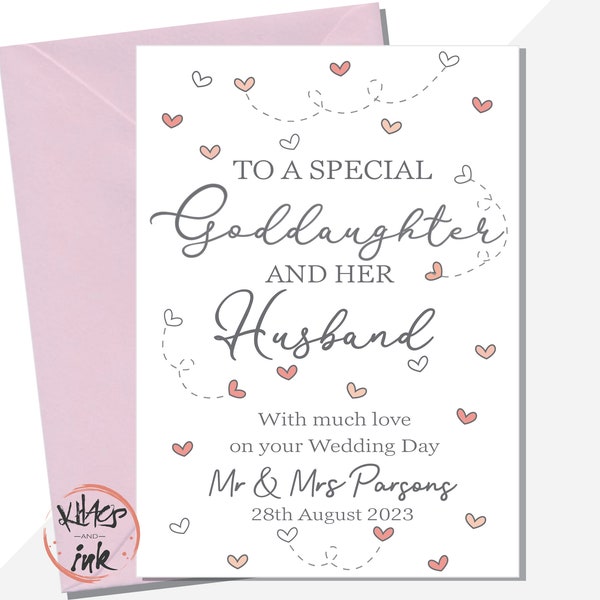 Personalized Goddaughter Wedding Card - Etsy