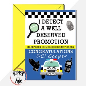 Personalised Police Officer New Job Card, Police Promotion ...