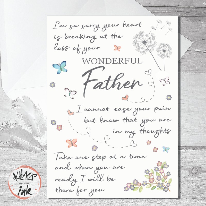 Sympathy Cards for Loss of a Dad - Etsy
