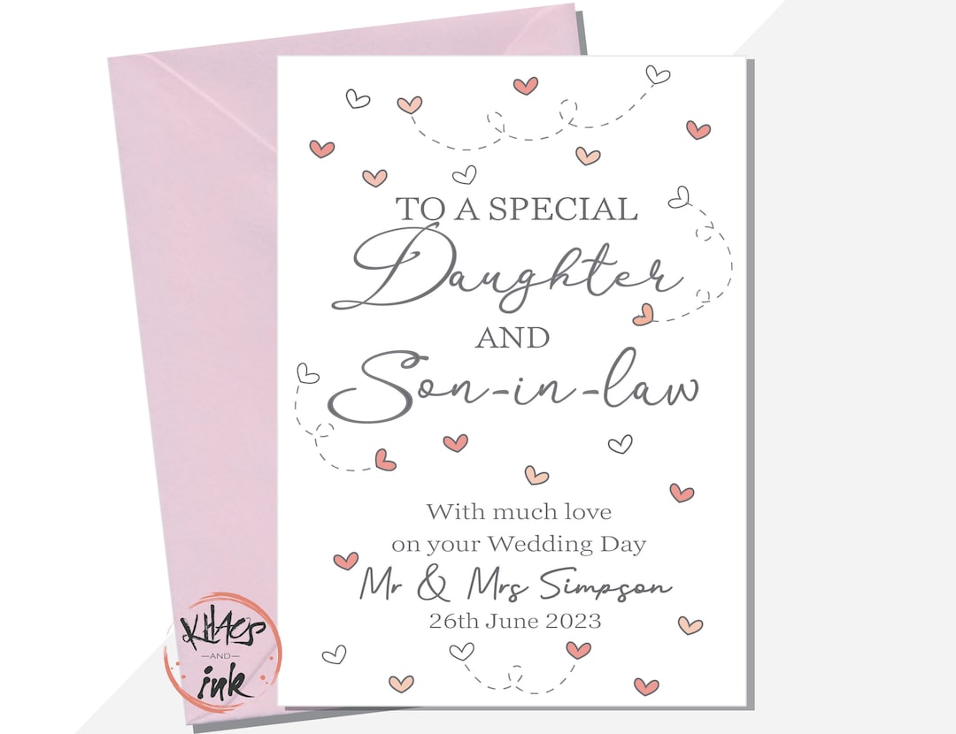 Wedding Day Card Daughter And Son In Law Congratulations On Your