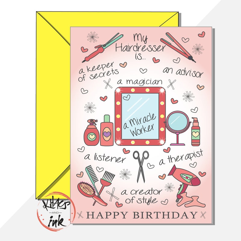 Hairdresser Card - Etsy
