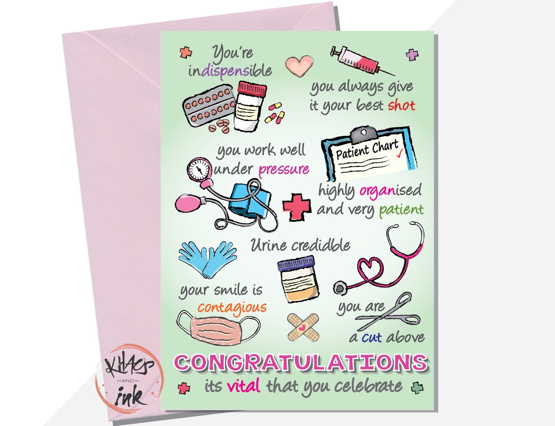 Nurse Congratulations Card, New Job, Passed Exams, Graduation. Funny ...