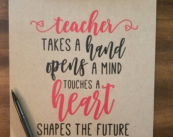 Teacher takes a hand | Etsy