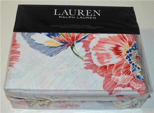 RALPH LAUREN Isadora Floral 3P Full/ Queen Duvet Set Red Blue Yellow - Etsy