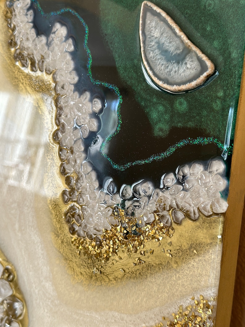 Emerald Geode Galaxy - Resin Art - Etsy