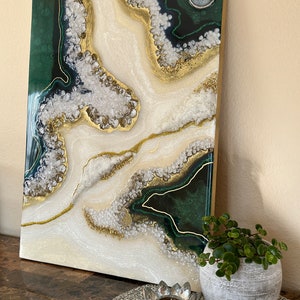 Emerald Geode Galaxy - Resin Art - Etsy