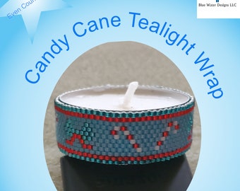 Candy Cane Tea Light | Etsy