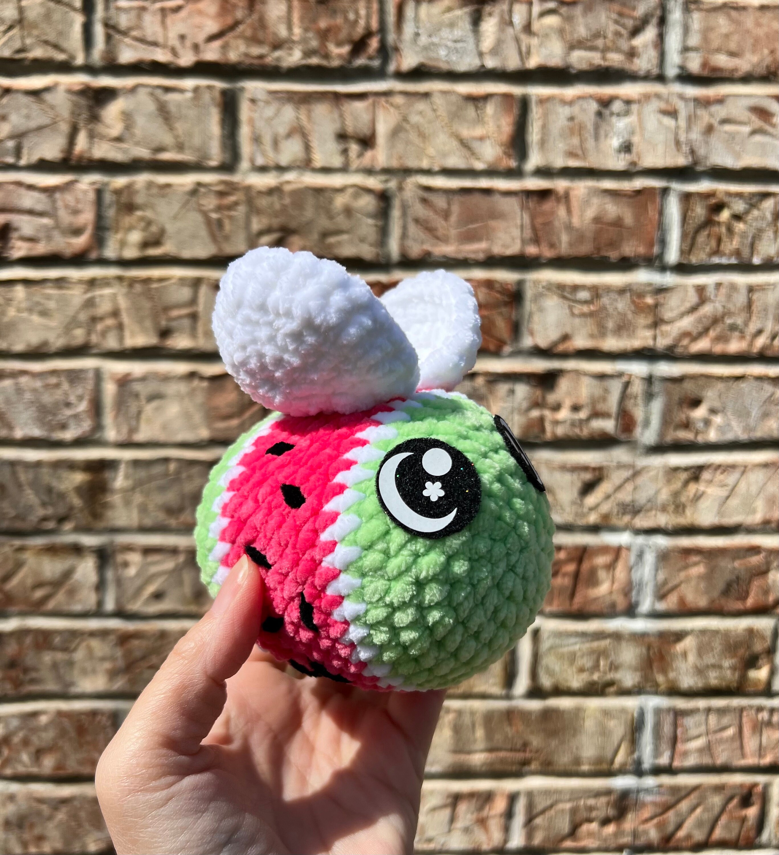 Plush Bee, Watermelon Bee, Crochet Bee, Plushie Toy, Kid Toy, Crochet ...