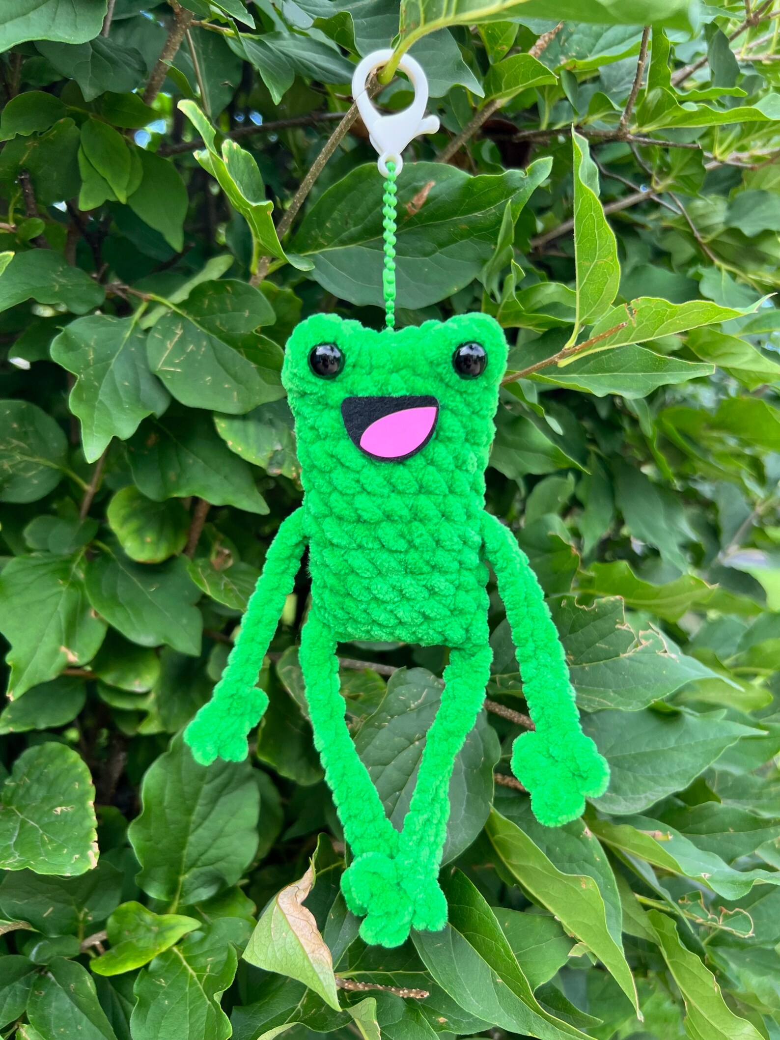 Frog Keychain, Leggy Frog, Frog Plushie, Crochet Frog, Plushie Toy, Kid ...